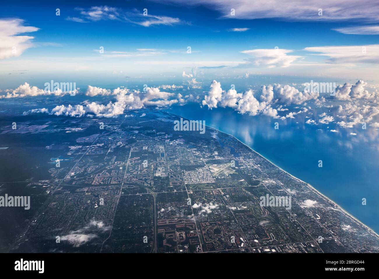 airplane over Naples airport turning for Miami,florida, usa Stock Photo ...