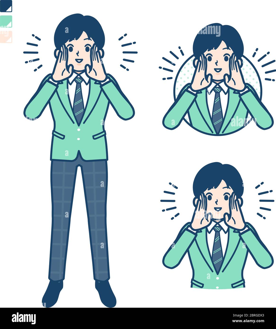 Boy in uniform calling Stock Vector Images - Alamy