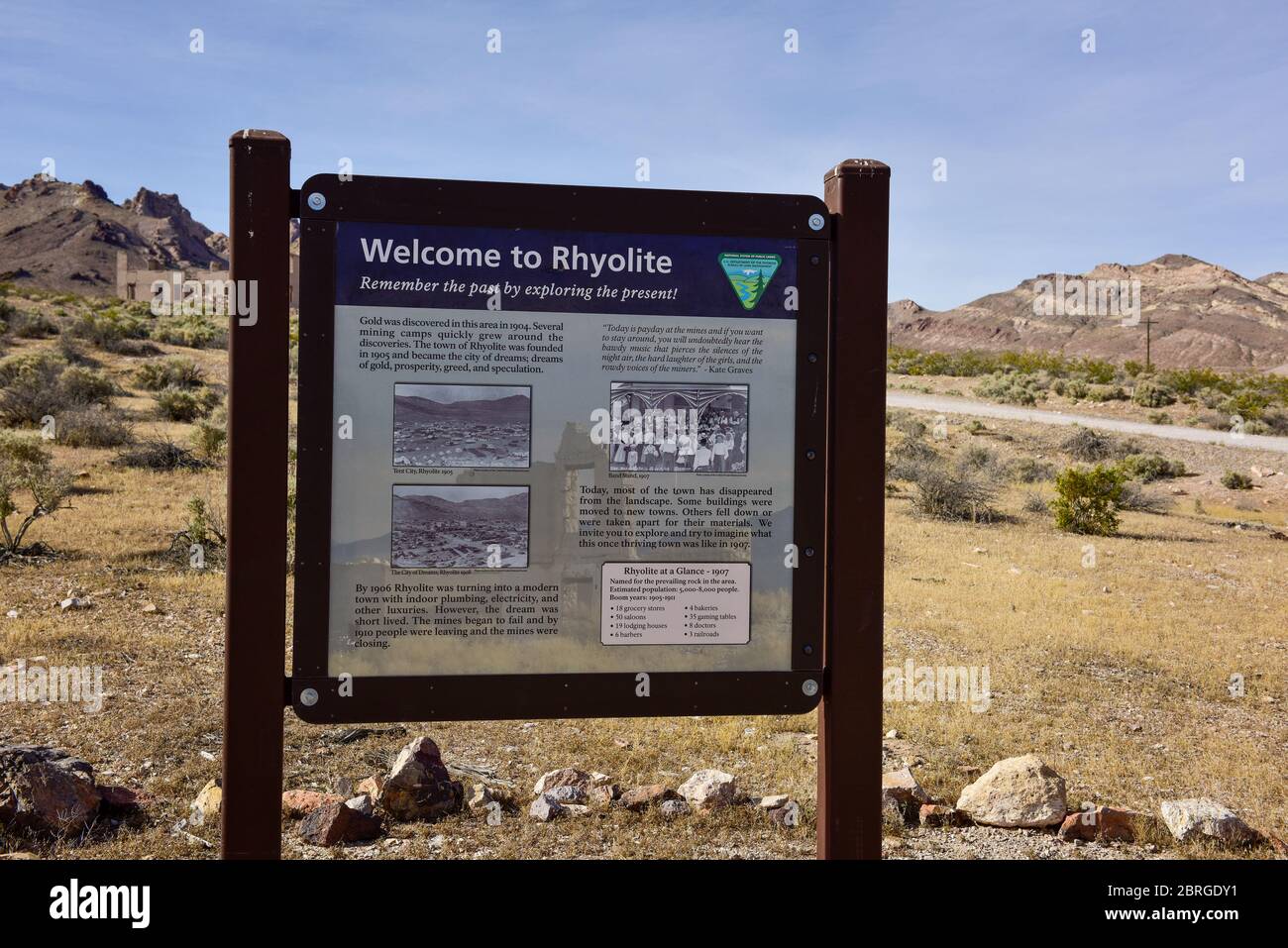 Welcome to rhyolite ghost town hi-res stock photography and images - Alamy