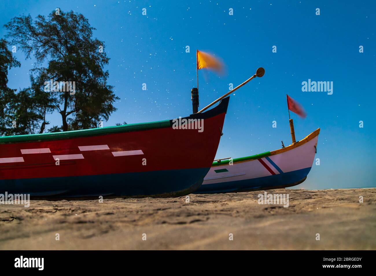 Fishing boat sunset goa india hi-res stock photography and images - Alamy