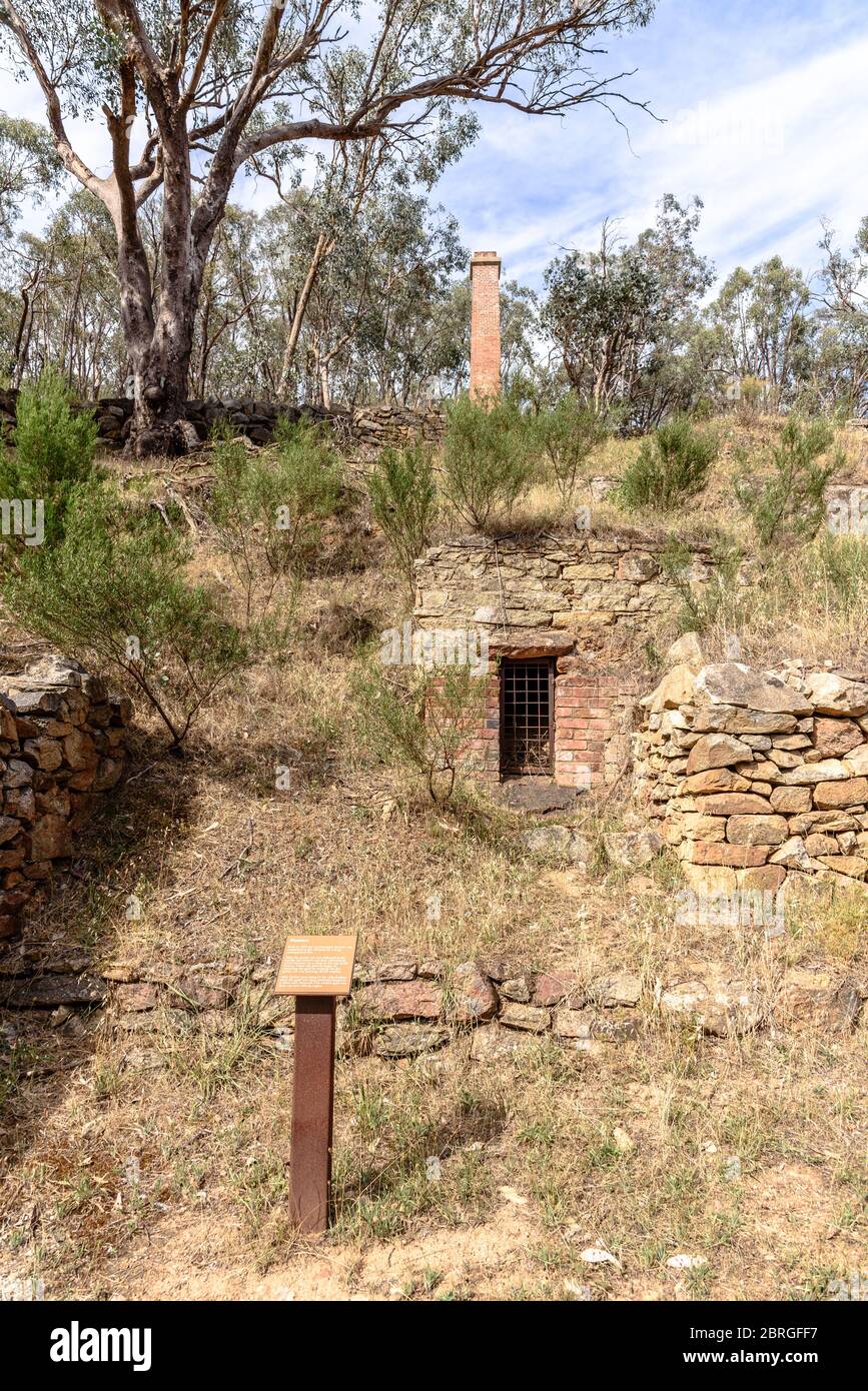 Adelong creek falls gold ruins hi-res stock photography and images - Alamy