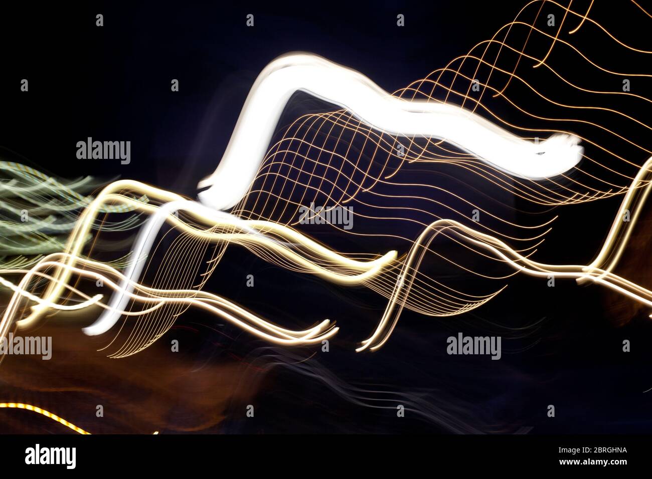 white light wavey light streams suitable for abstract background Stock ...