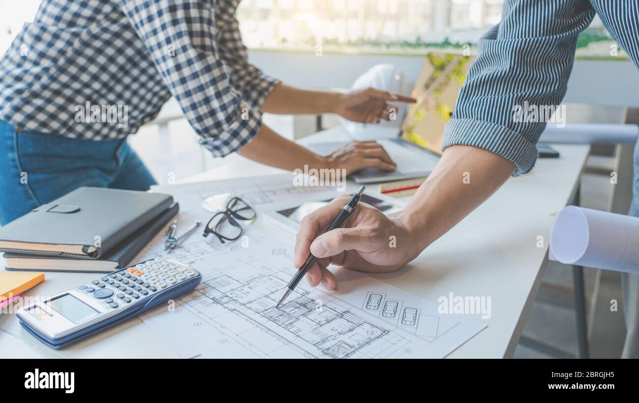 Cooperation Corporate designers in the office are working on a new ...