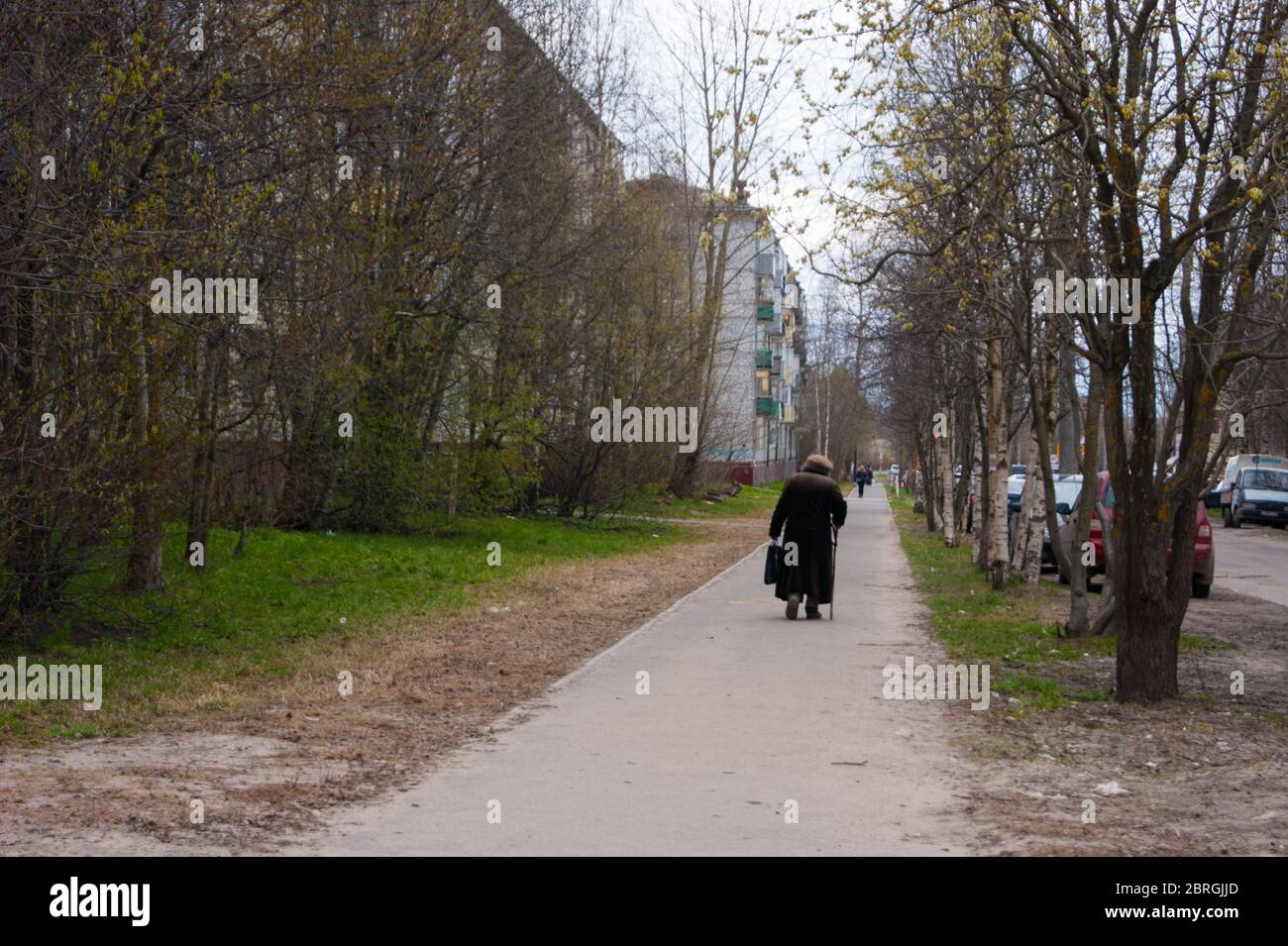 Frail Old Lady Hunched Over