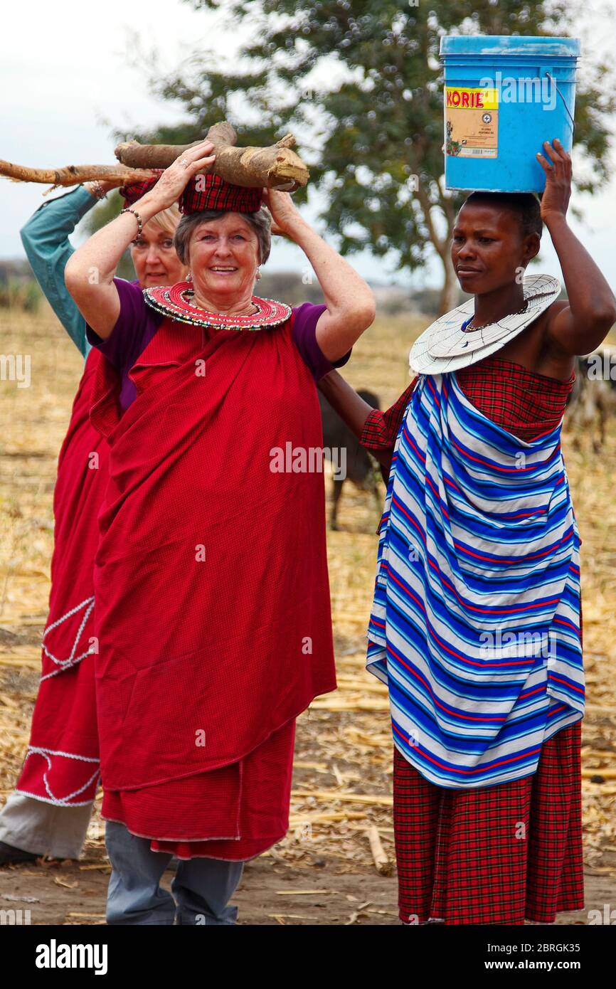 Woman bucket head hi-res stock photography and images - Alamy