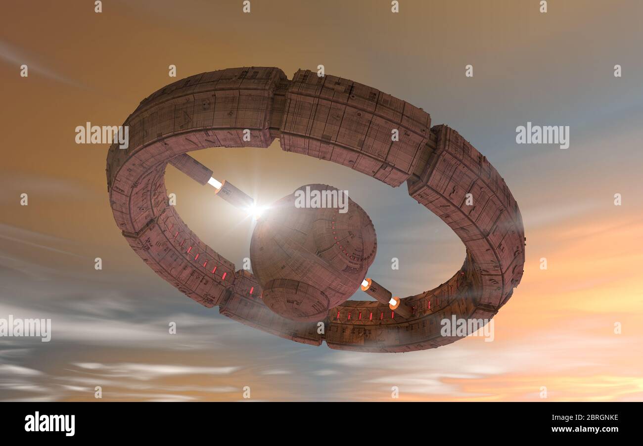 3d render. Unidentified flying object Stock Photo - Alamy
