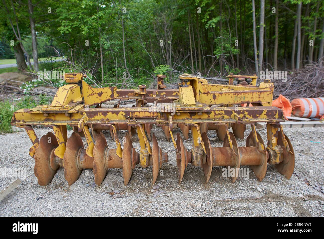 heavy duty construction plow at Hiram House Camp, Ohio USA Stock Photo ...