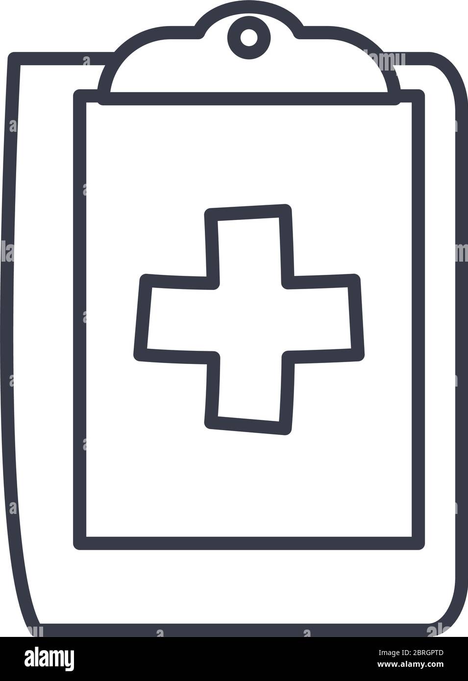 Cross inside document line style icon design of Medical care health and ...