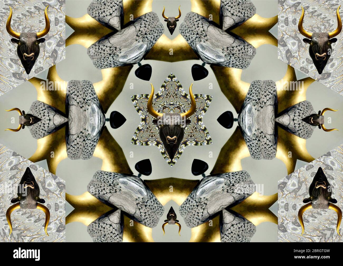 Bull mandala hi-res stock photography and images - Alamy