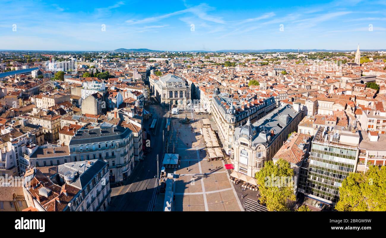 Place de la comédie montpellier aerial hi-res stock photography and ...
