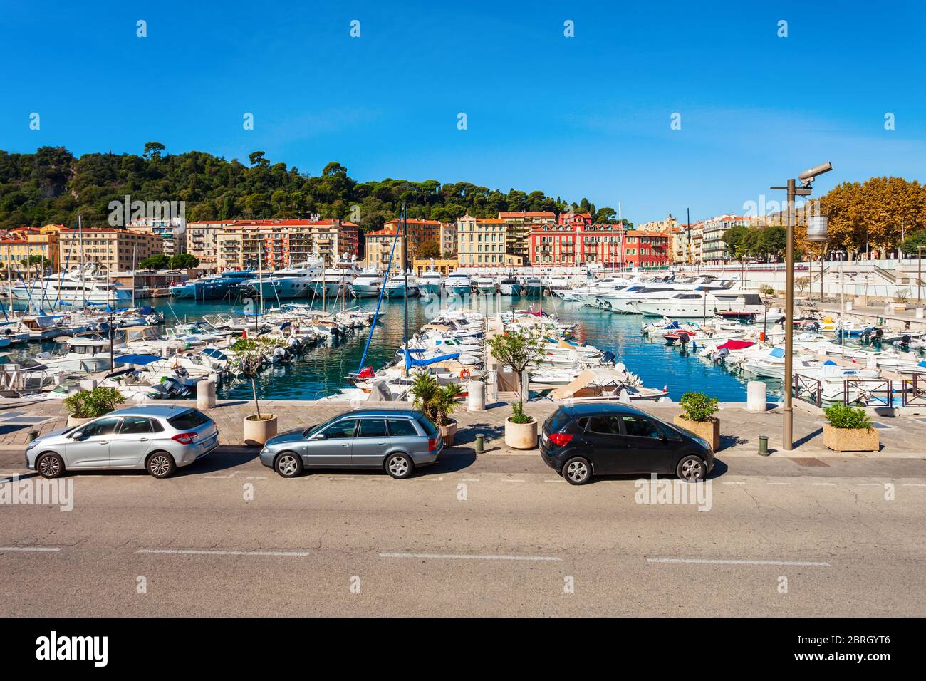 Nice port with boats and yachts. Nice is a city located on the French ...
