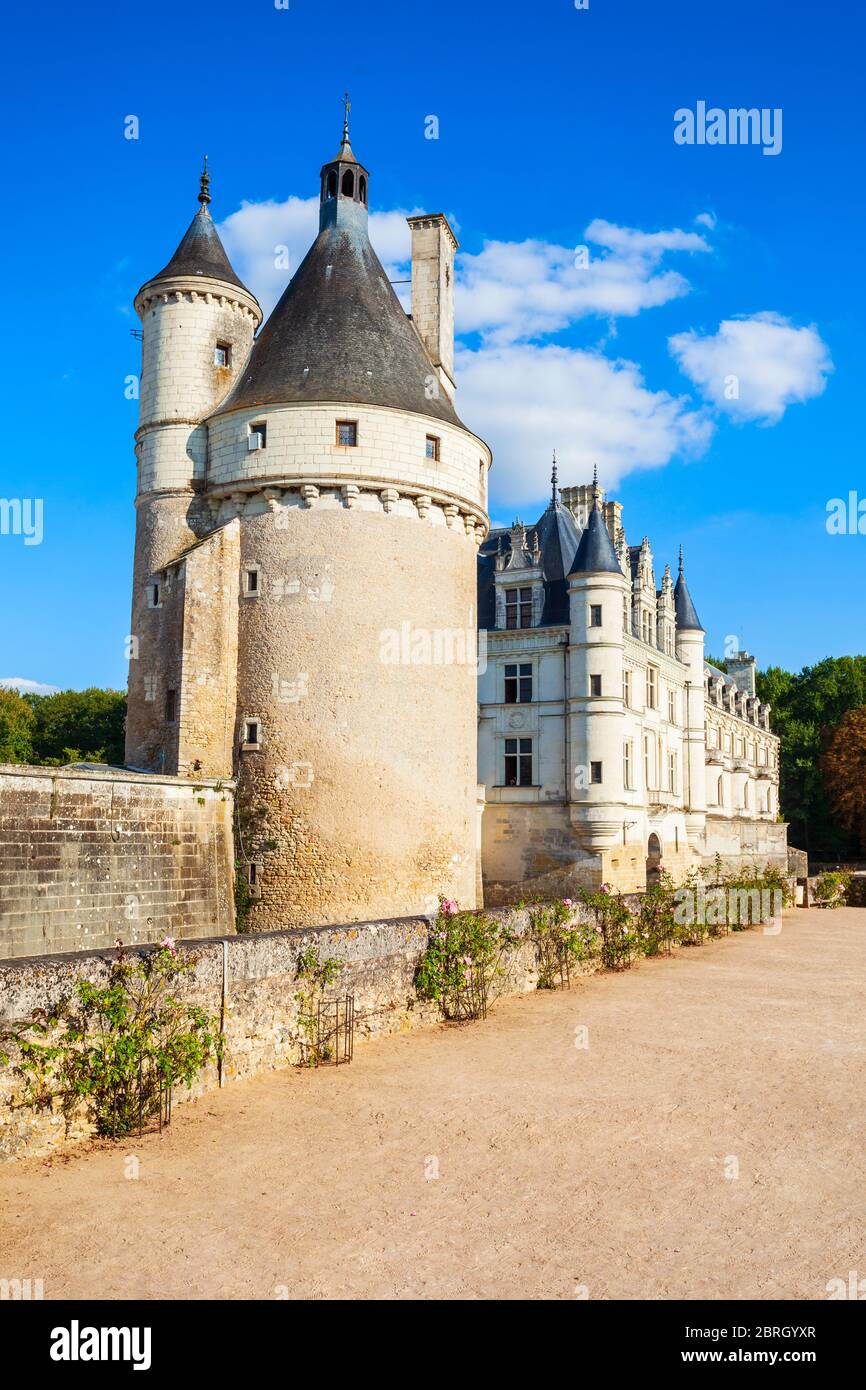 Chateau de Chenonceau is a french castle spanning the River Cher near ...