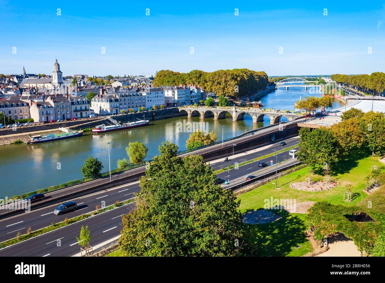 Angers castle aerial view hi-res stock photography and images - Alamy