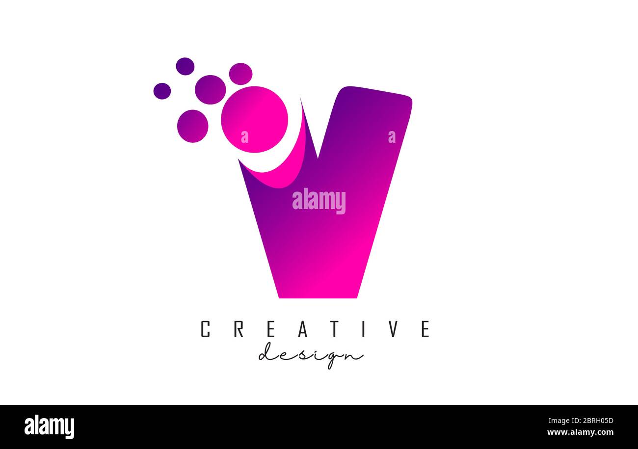 Purple letter v logo Cut Out Stock Images & Pictures - Alamy