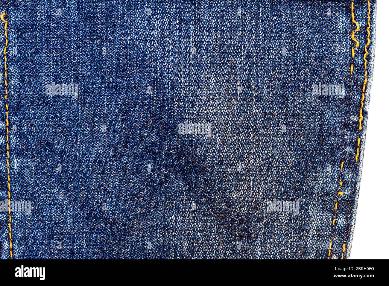 Blue denim jeans back pocket isolated on white background Stock Photo ...