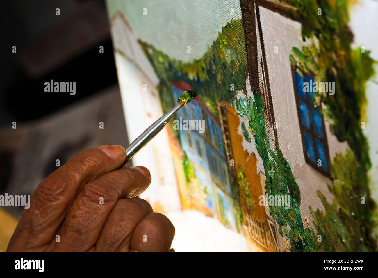 Old Age People Hands Painting and Drawing Stock Photo - Alamy