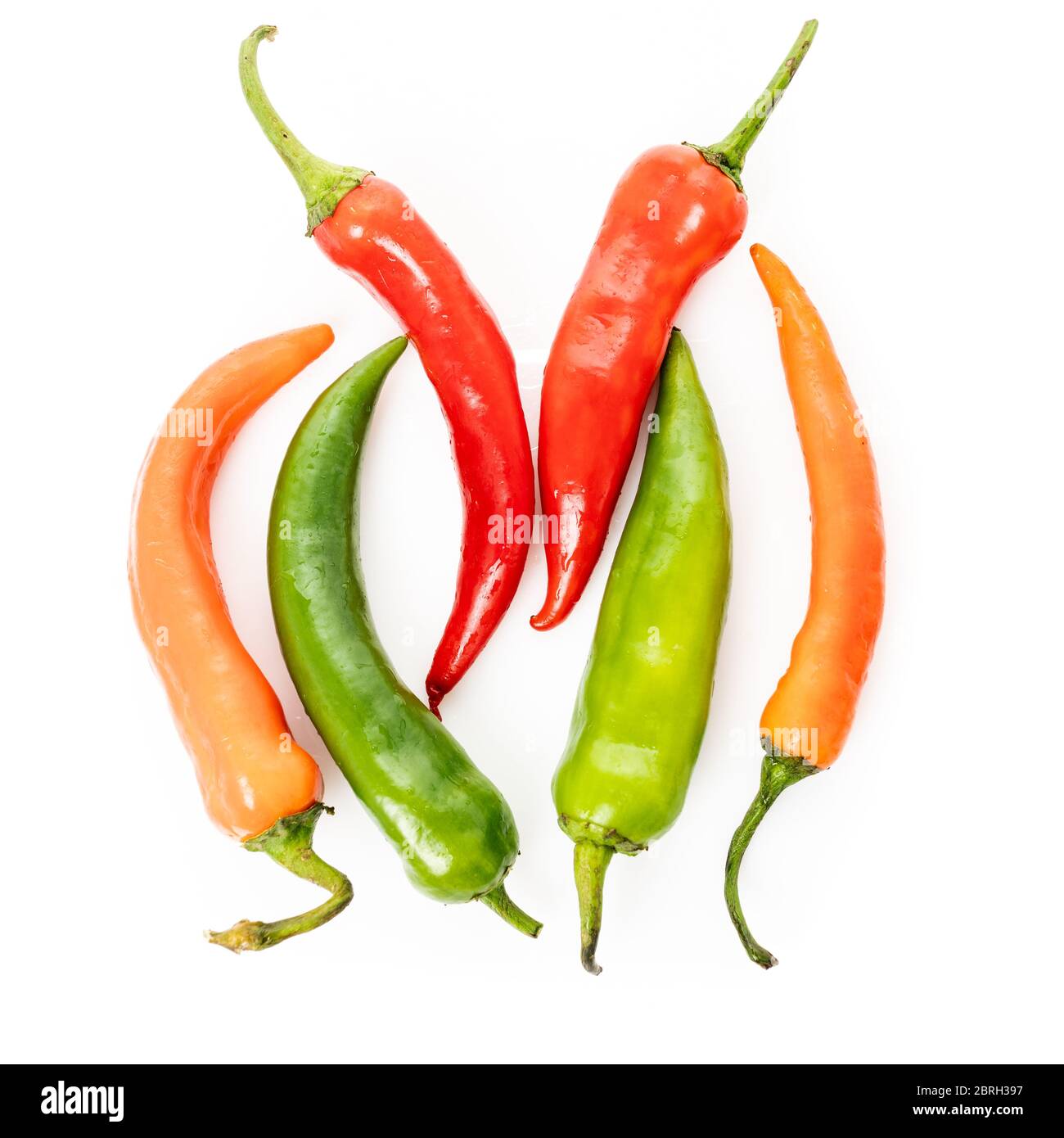 hot chilli peppers isolated on white background Stock Photo - Alamy