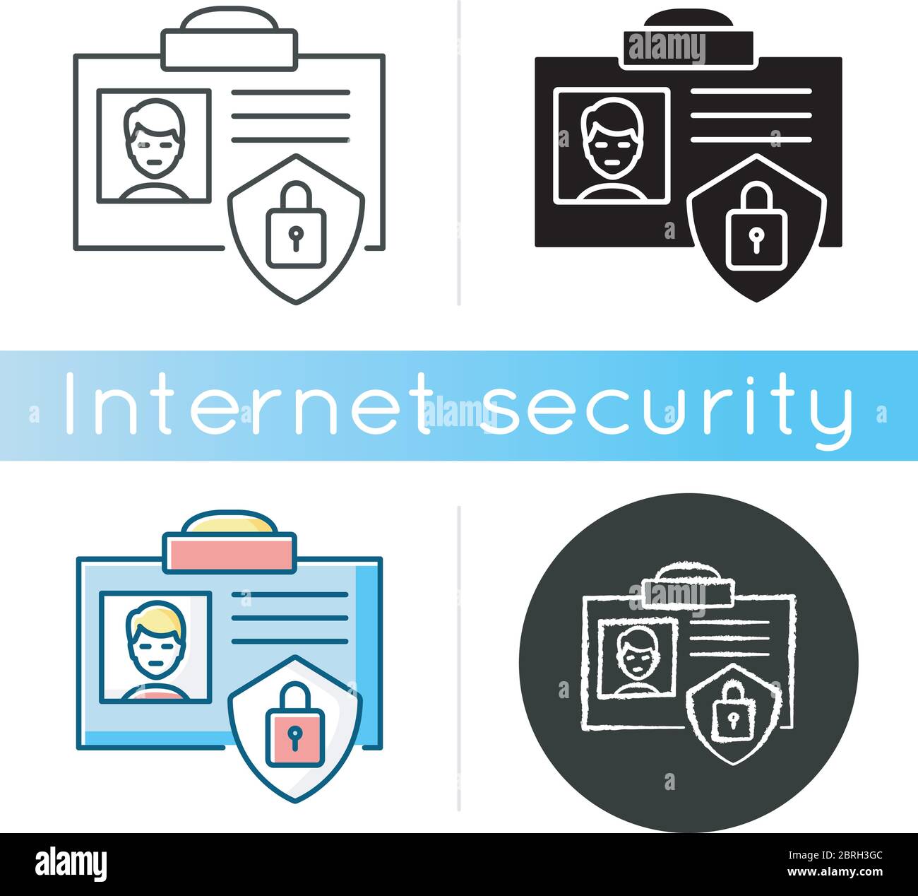 ID security icon Stock Vector Image & Art - Alamy