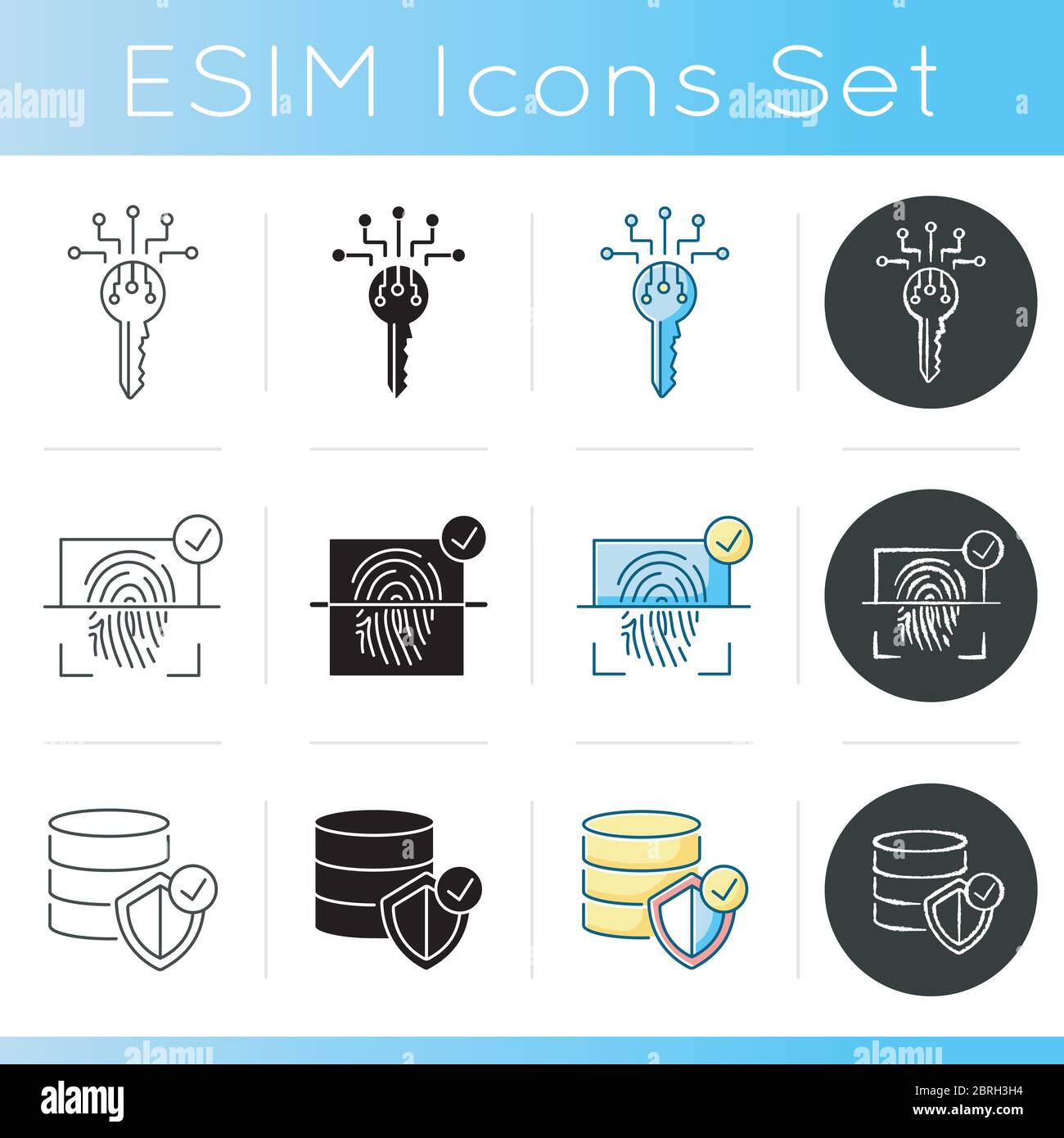 Finger print security document Stock Vector Images - Alamy