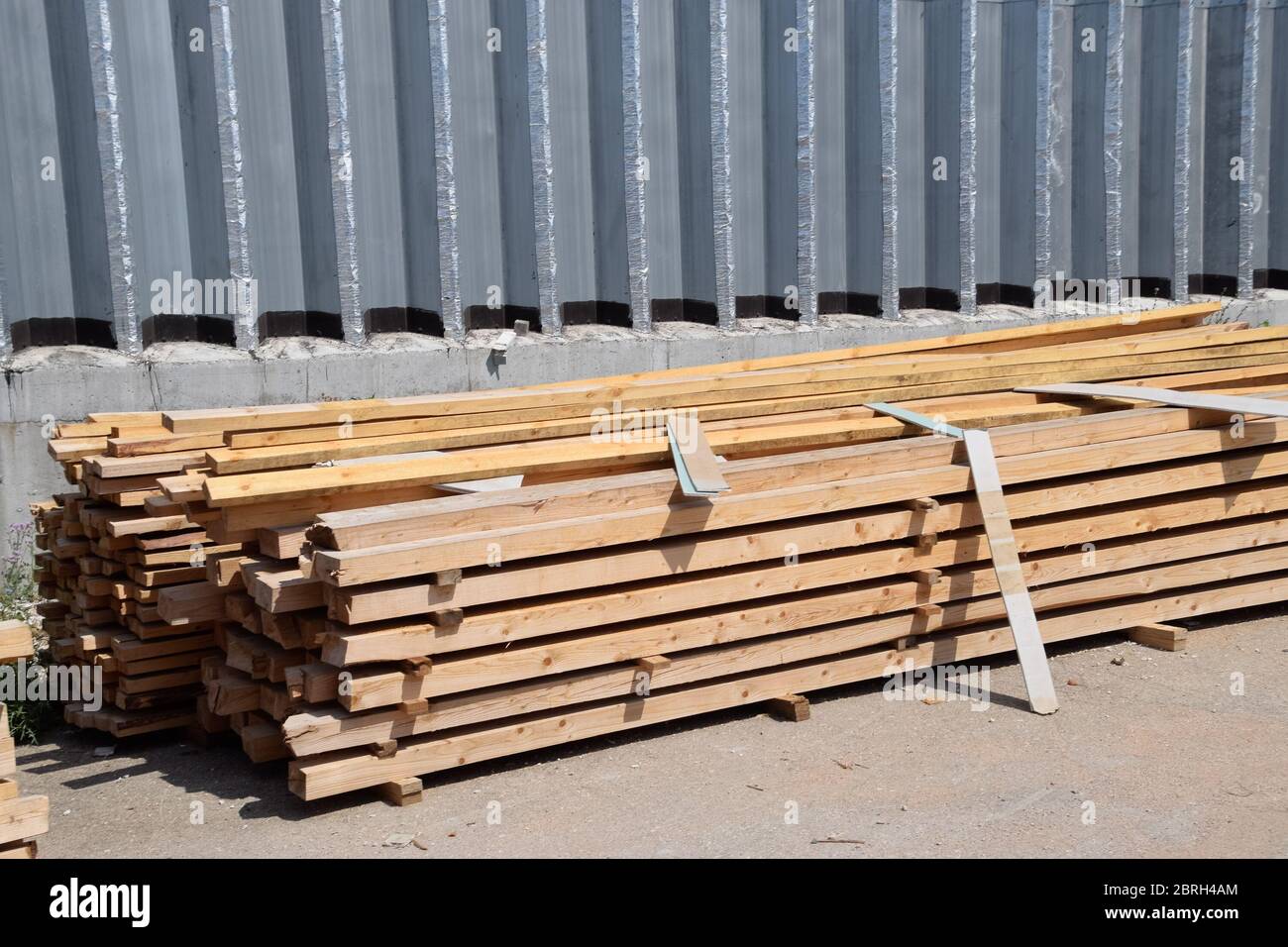 The boards are built to be stored at the construction site. Boards for ...