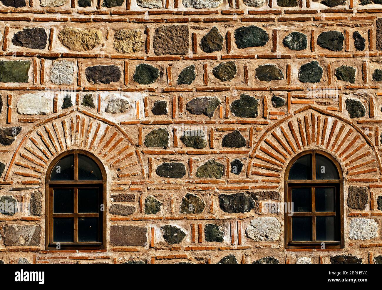 Abstract Ancient Building Houses Windows Details Photo Stock Photo - Alamy