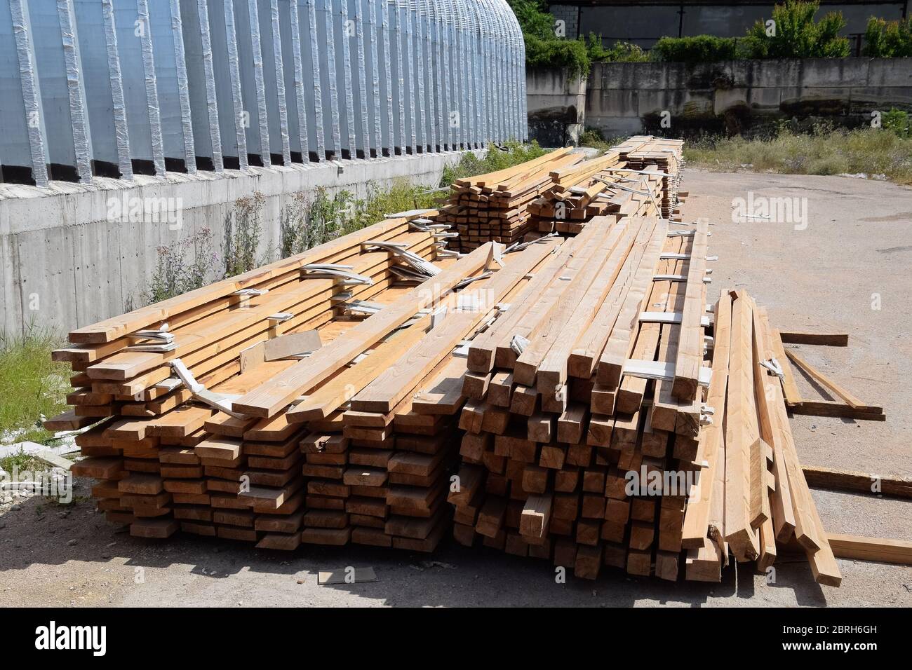 The boards are built to be stored at the construction site. Boards for ...