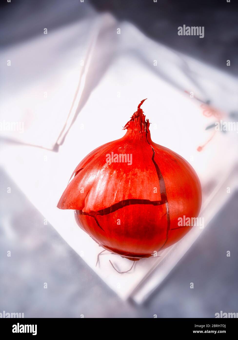 Red onion food ingredient still life on light coloured background Stock ...