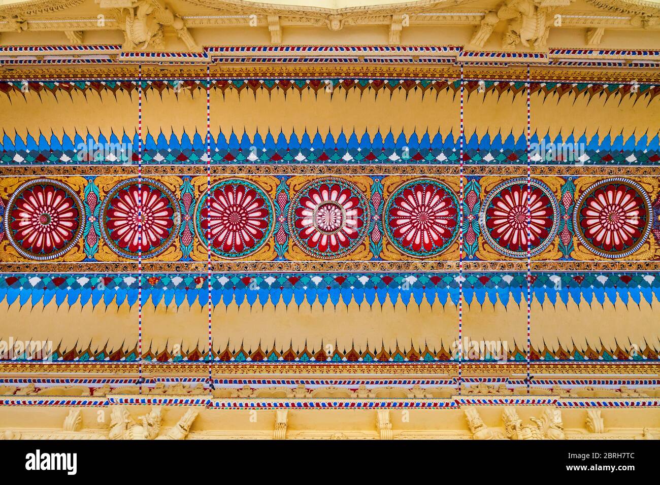 MADURAI, INDIA - MARCH 23, 2012: Floral pattern background on the ...