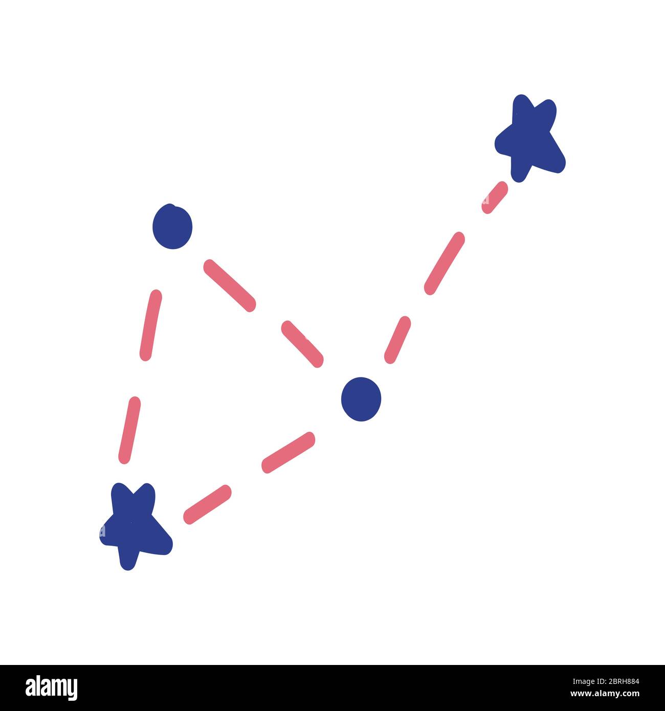 constellations made in a doodle style. Vector graphics of space themes ...