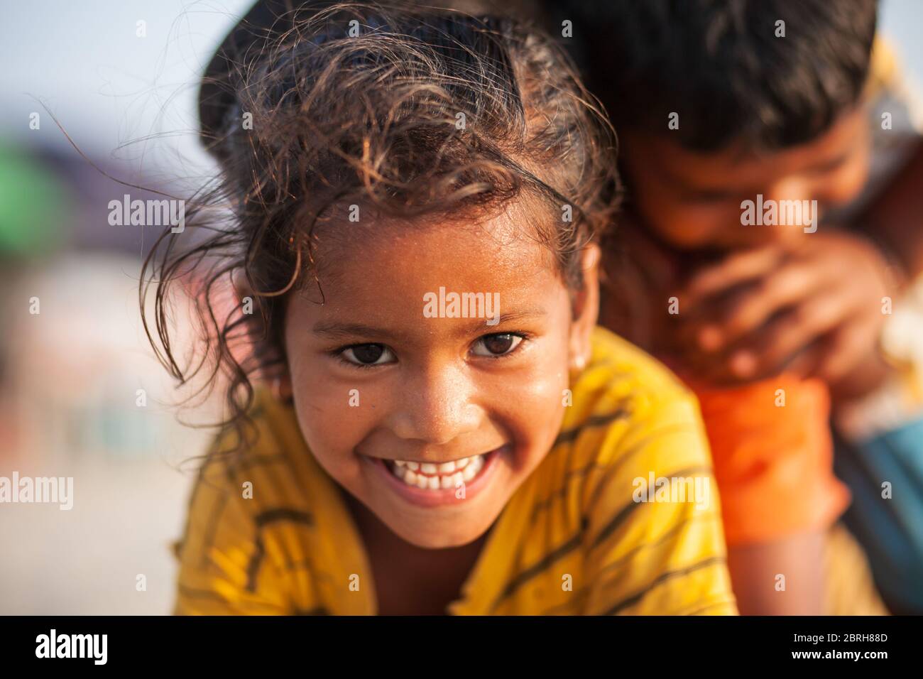Indian children with tourist hi-res stock photography and images - Alamy
