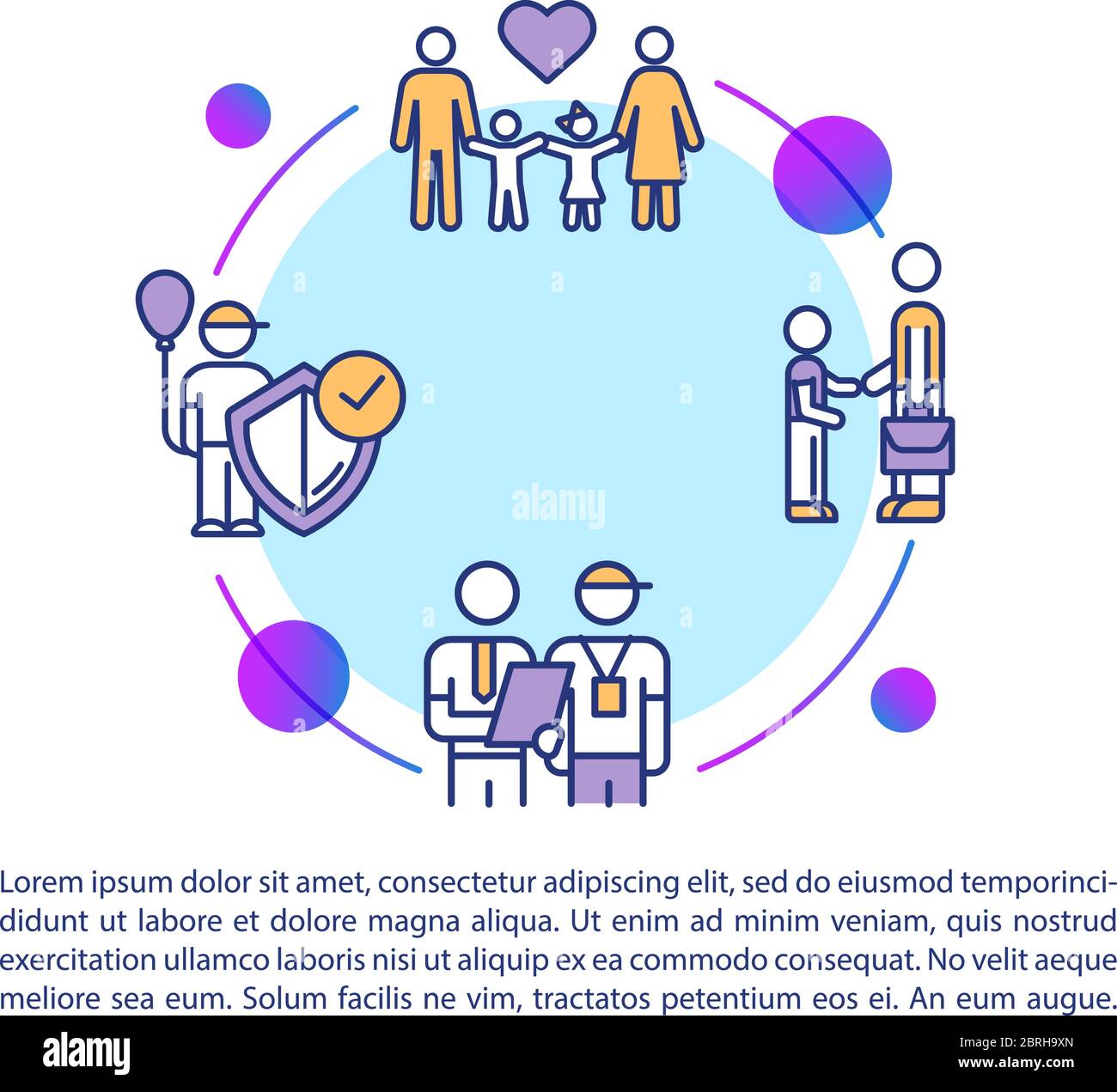 Family support concept icon with text Stock Vector Image & Art - Alamy