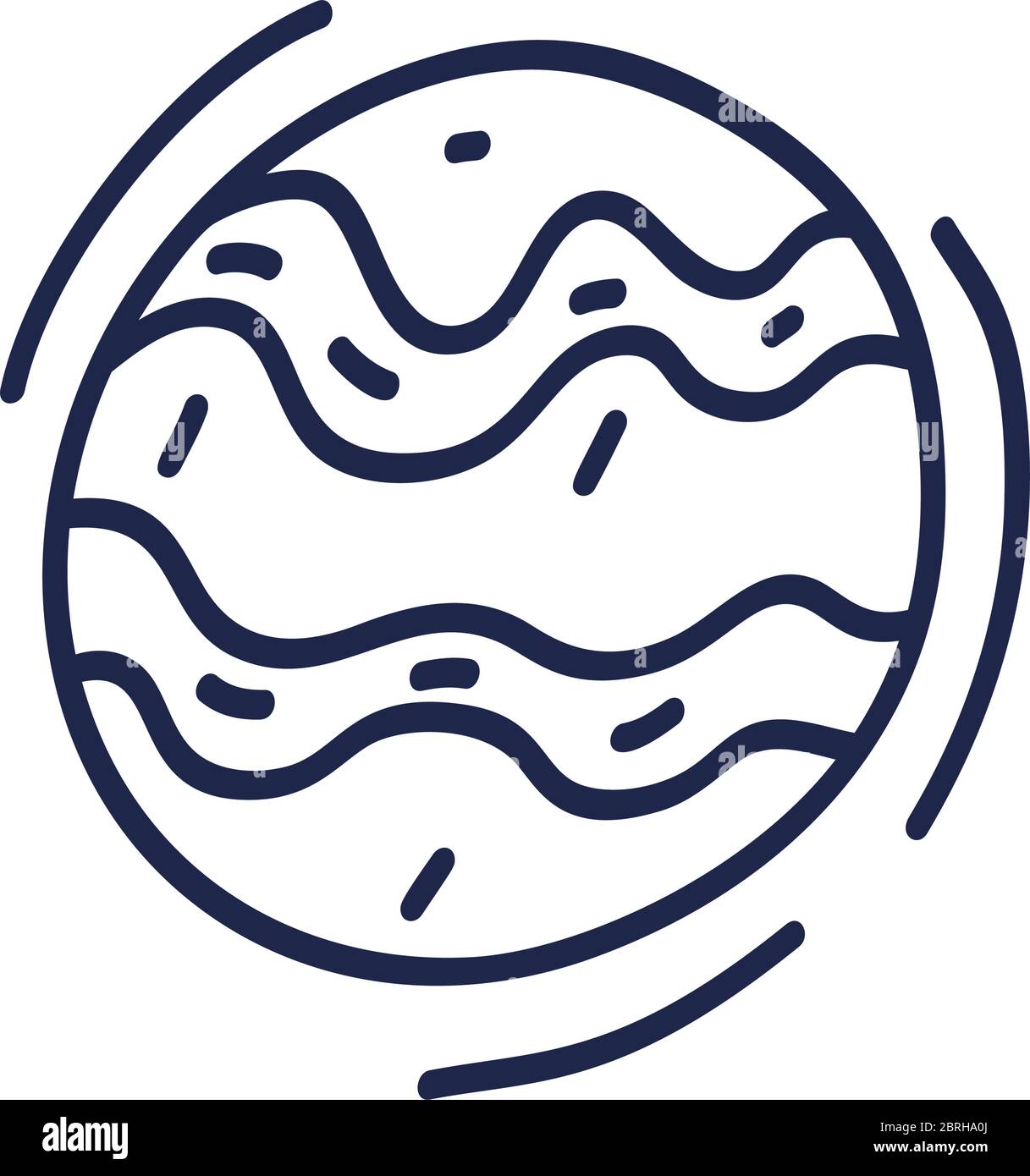 Hand Drawn planet with orbit doodle. Sketch style icon. Decoration ...