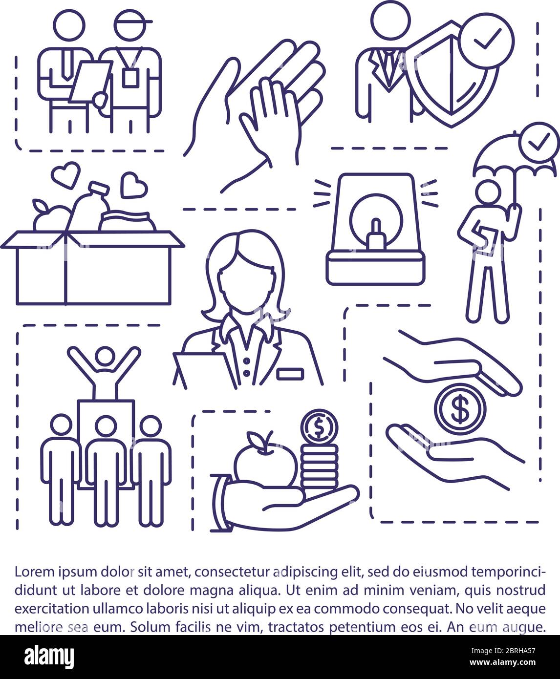 Human welfare concept icon with text Stock Vector Image & Art - Alamy