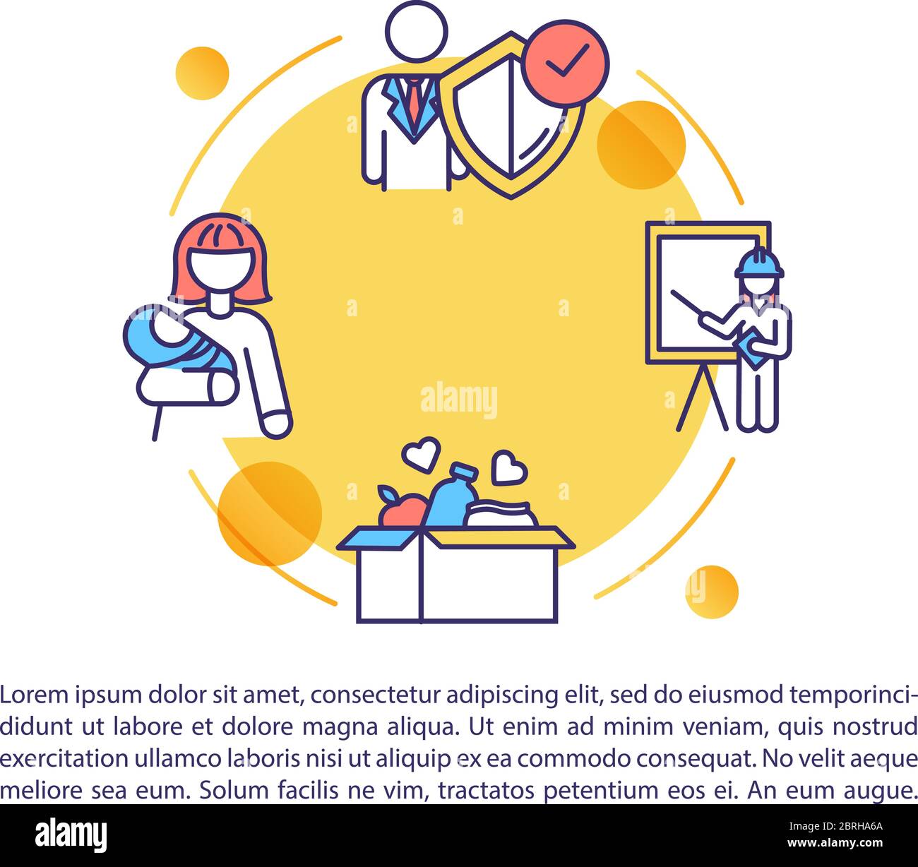 Social support concept icon with text Stock Vector Image & Art - Alamy