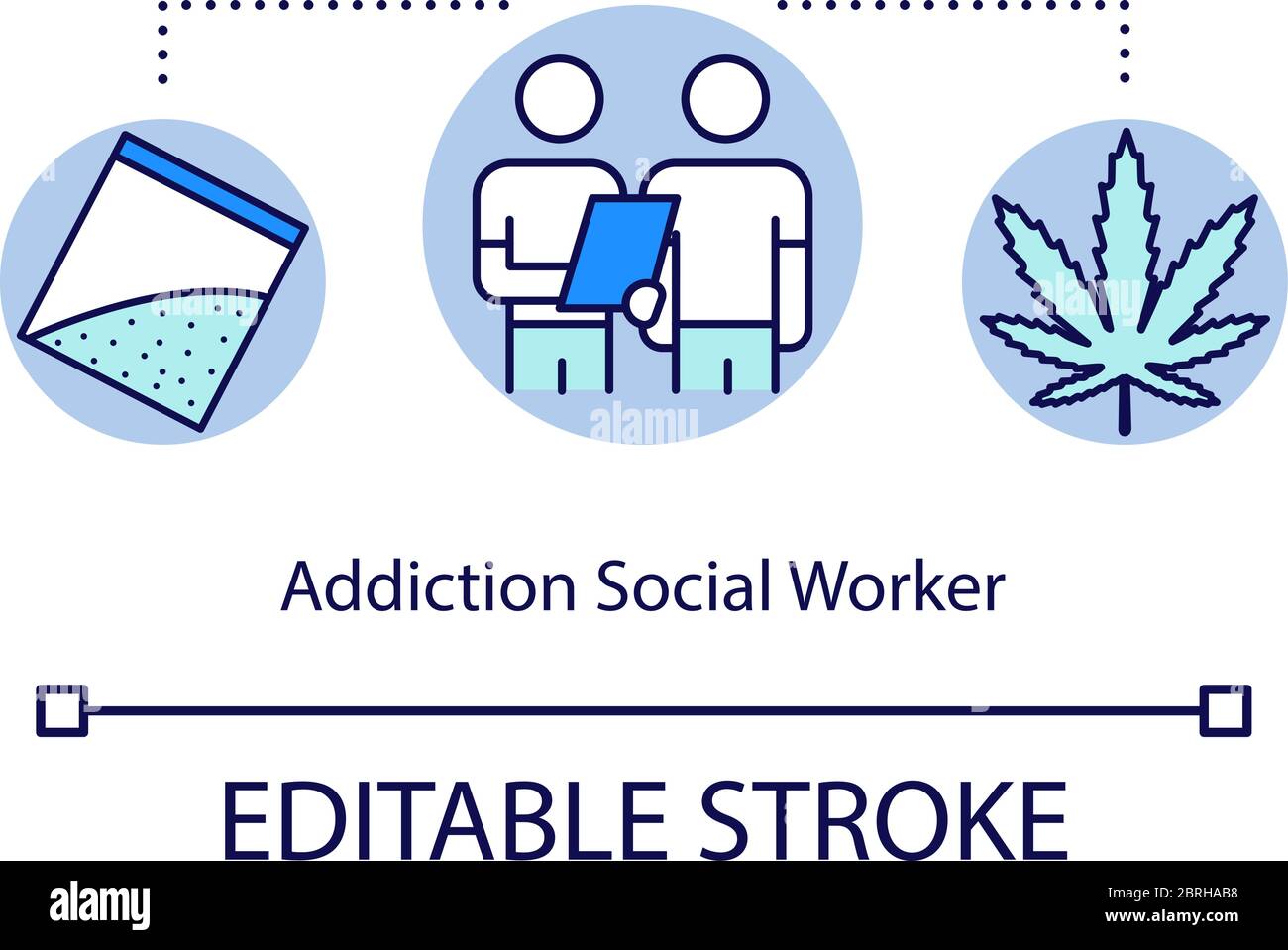 Addiction social worker concept icon Stock Vector Image & Art - Alamy