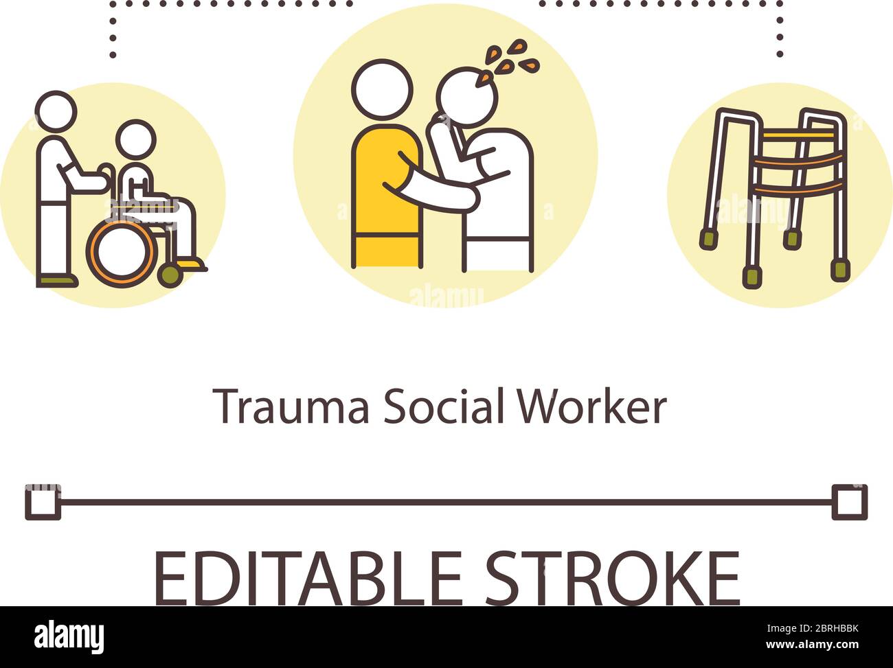 Trauma social worker concept icon Stock Vector Image & Art - Alamy