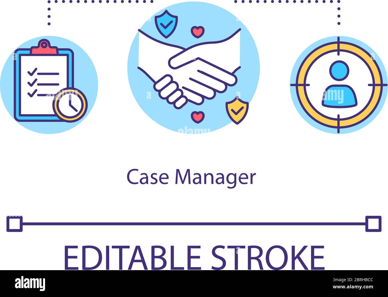Case manager concept icon Stock Vector Image & Art - Alamy