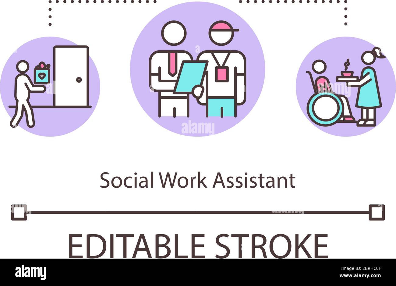 Social worker assistant concept icon Stock Vector Image & Art - Alamy