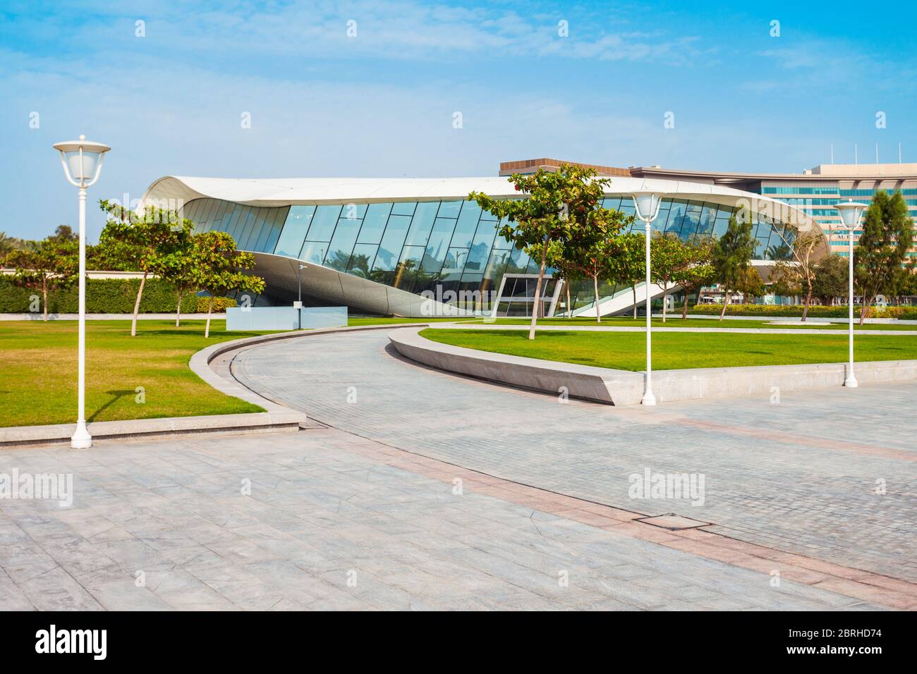 DUBAI, UAE - FEBRUARY 27, 2019: Etihad Museum collects and displays the ...