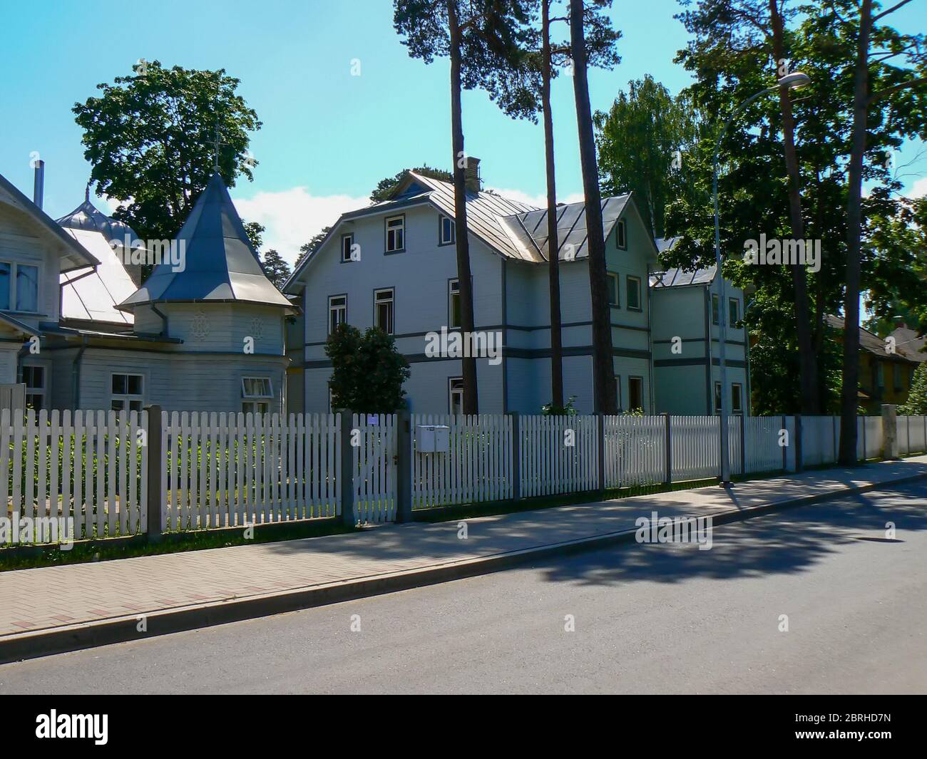 Houses in the seaside town of Jurmala in Latvia Stock Photo - Alamy