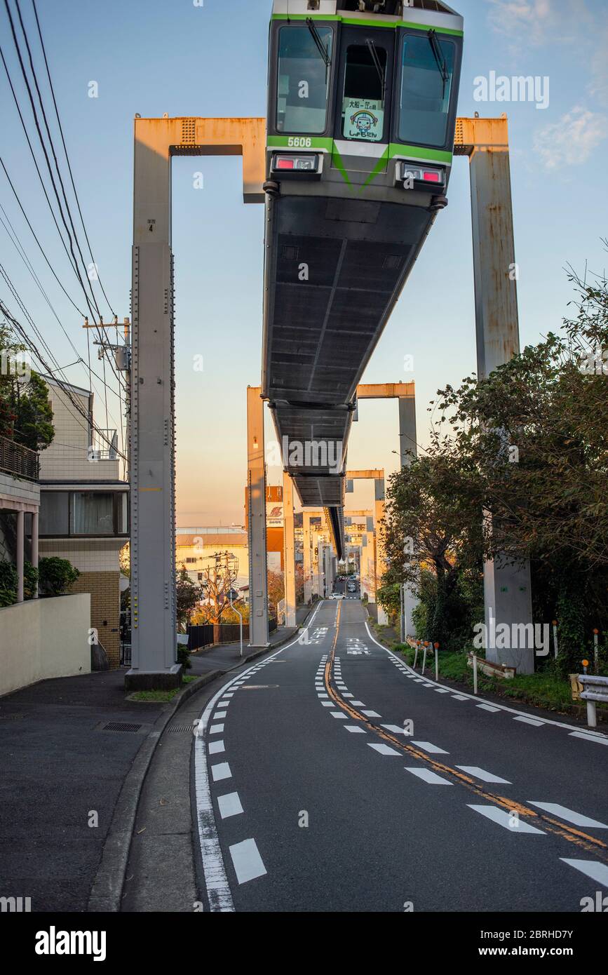 The Shonan Monorail (opened in 1970) is the first suspended monorail of ...