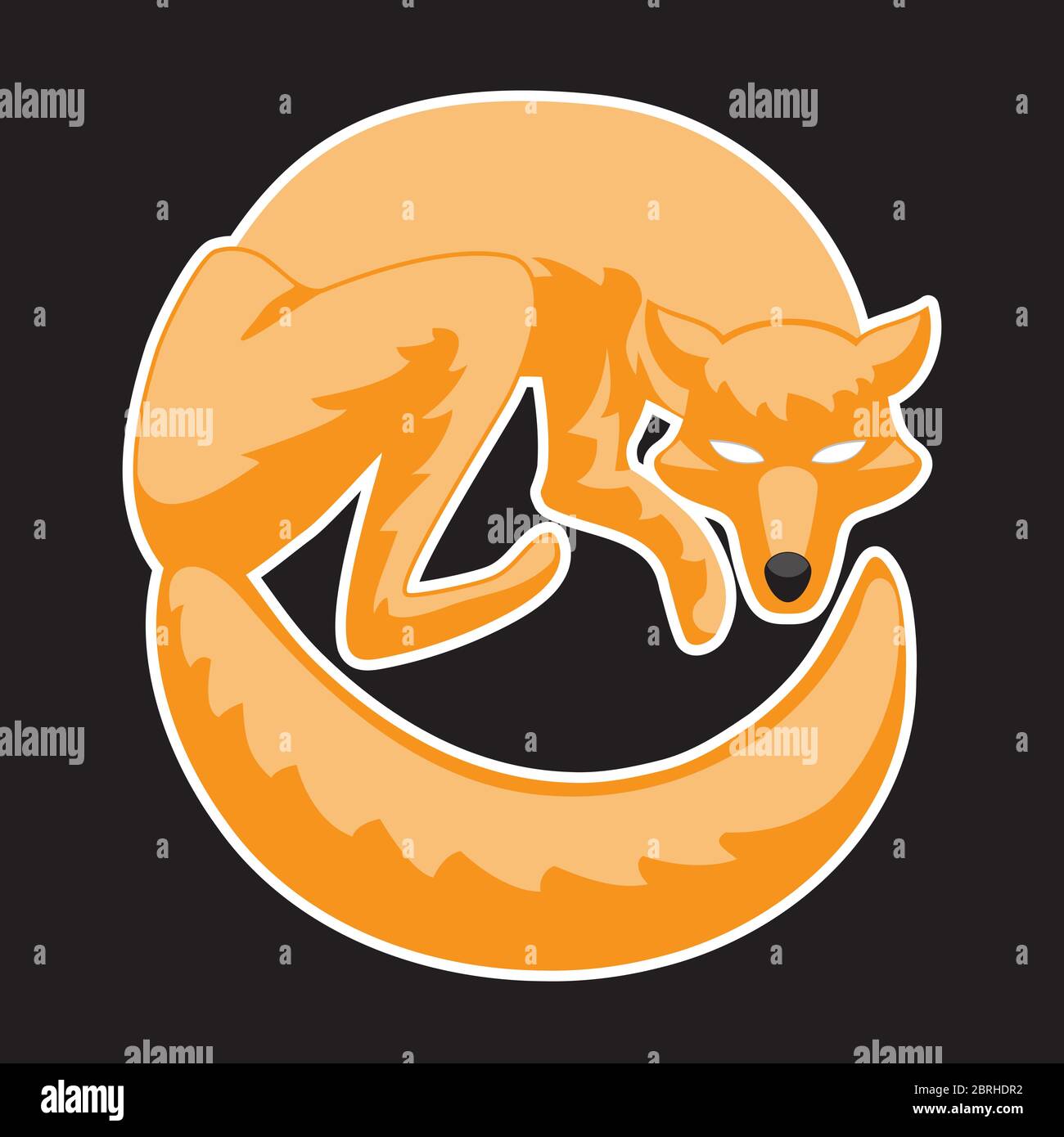 Fox curled Stock Vector Images - Alamy