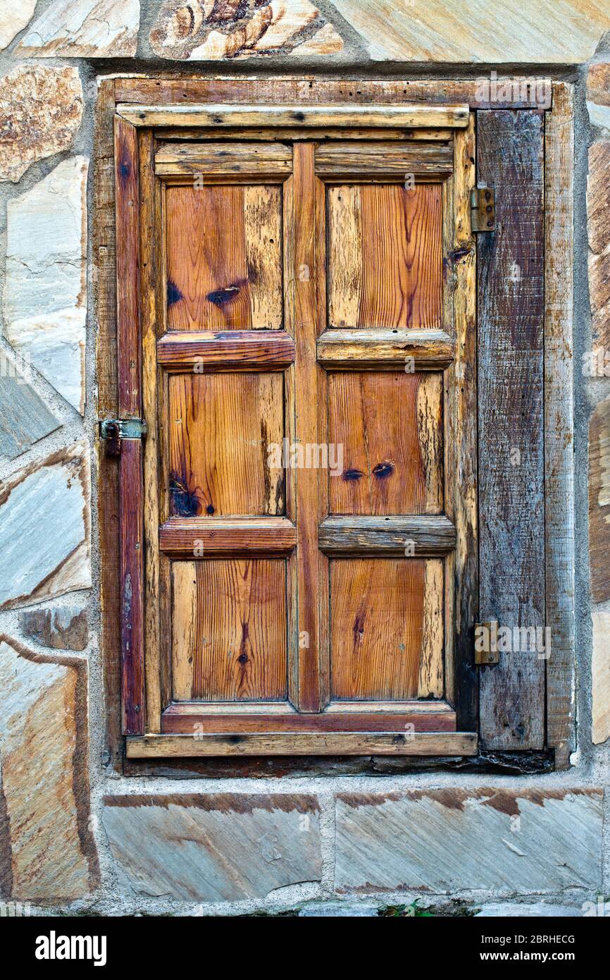 Abstract Ancient Building Houses Windows Details Photo Stock Photo - Alamy