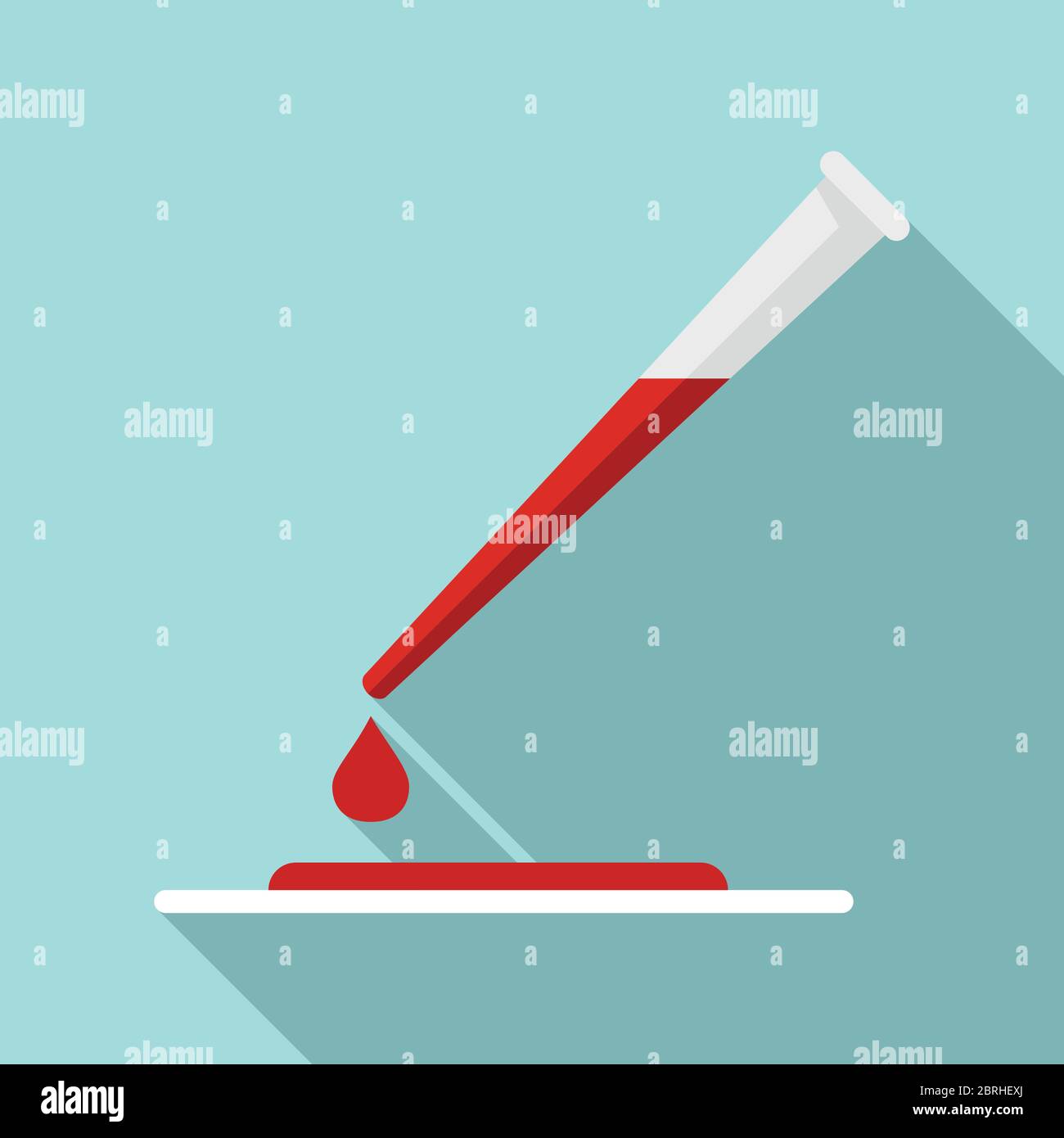 Blood testing icon. Flat illustration of blood testing vector icon for ...