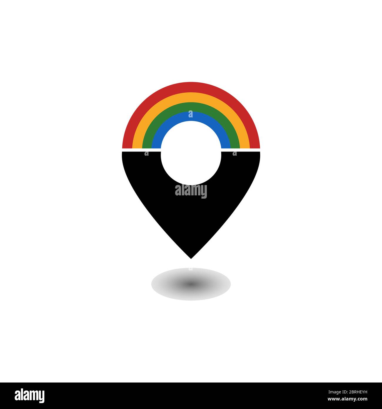 rainbow map pointer vector design template illustration Stock Vector ...