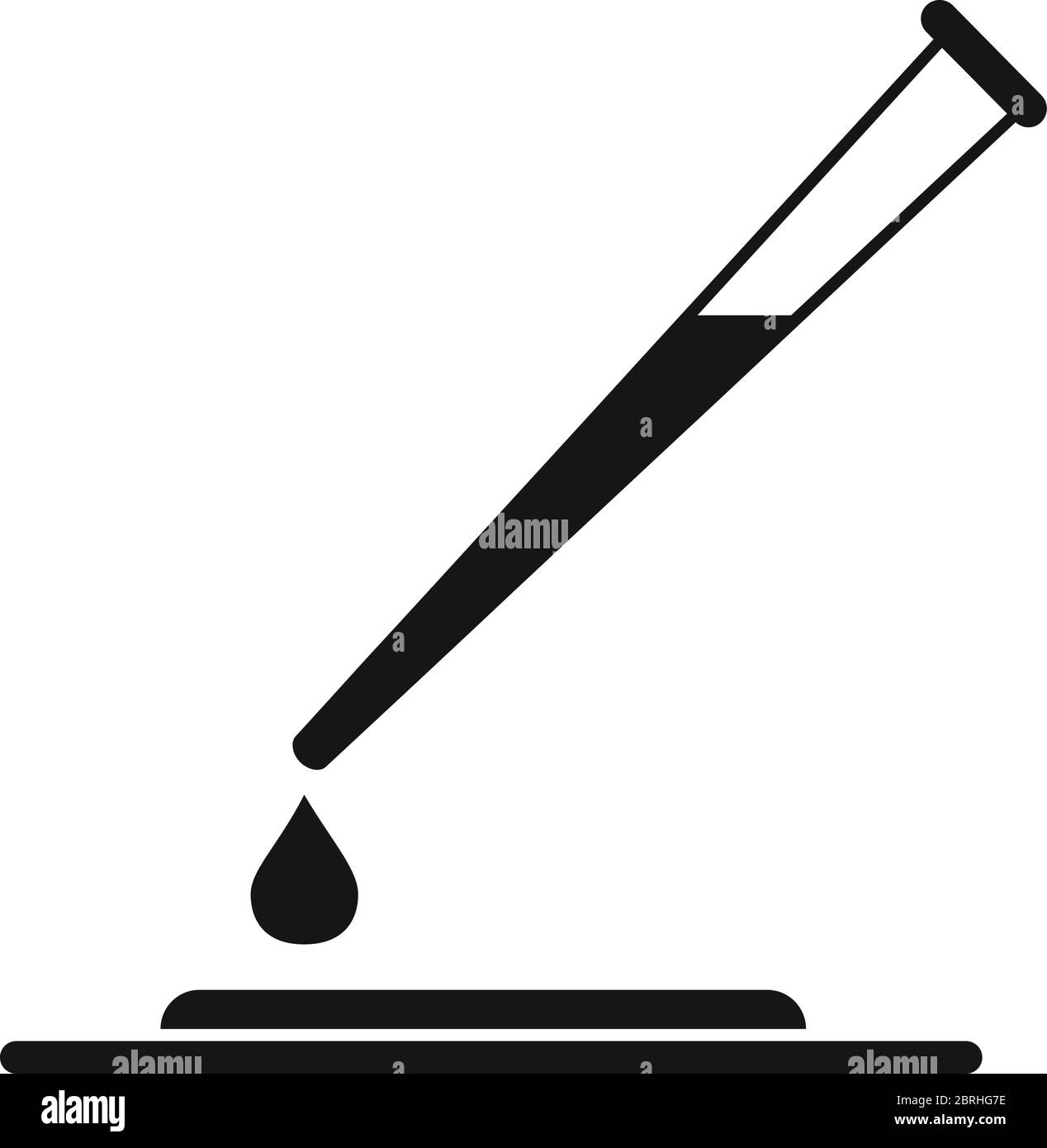 Blood testing icon. Simple illustration of blood testing vector icon ...