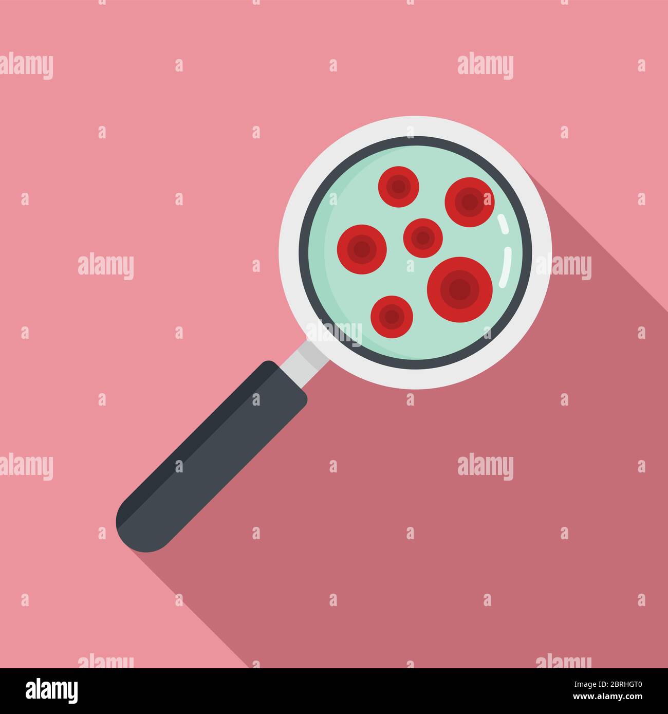 Research blood cells icon. Flat illustration of research blood cells ...