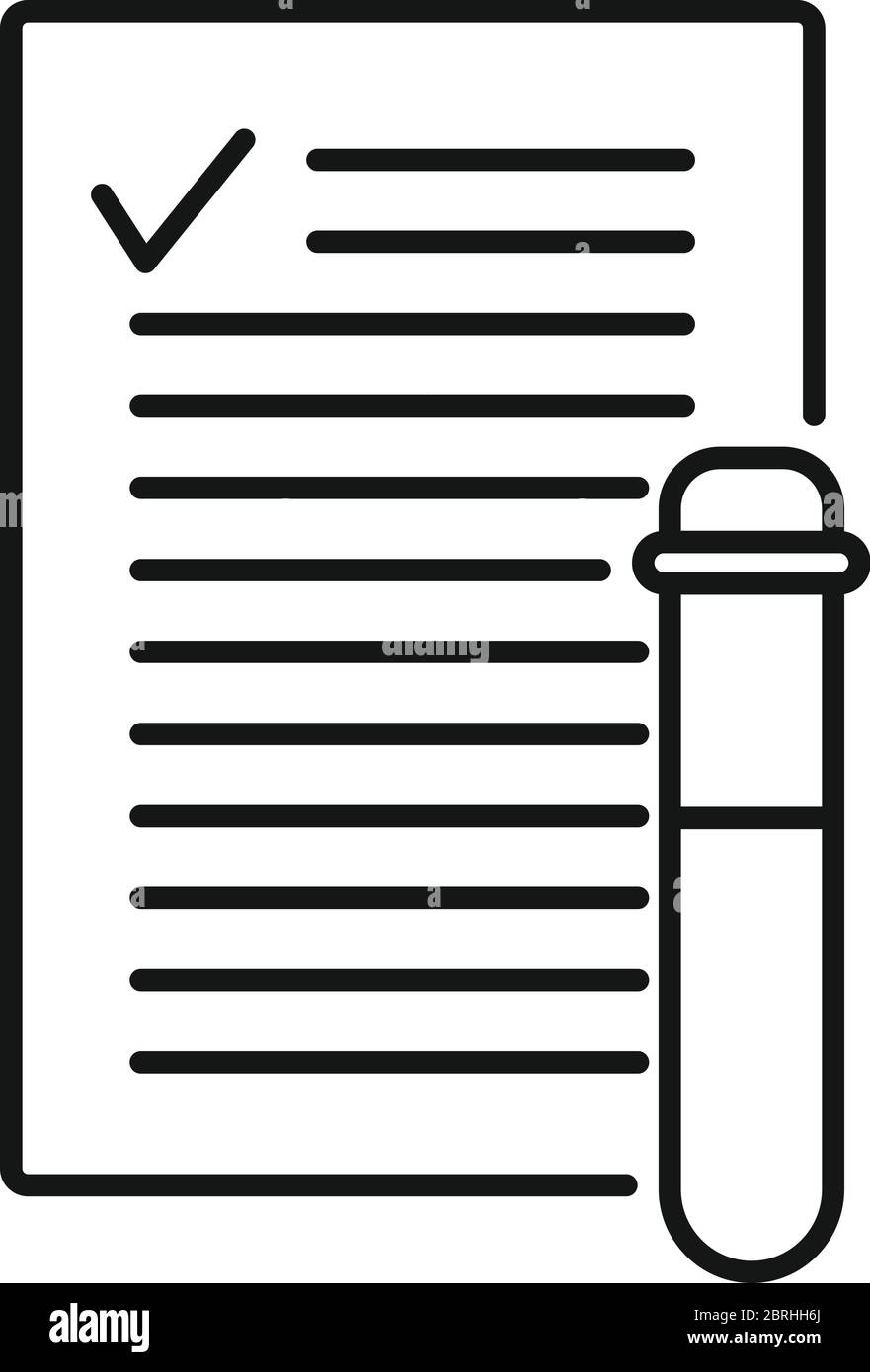 Blood test results icon. Outline blood test results vector icon for web ...