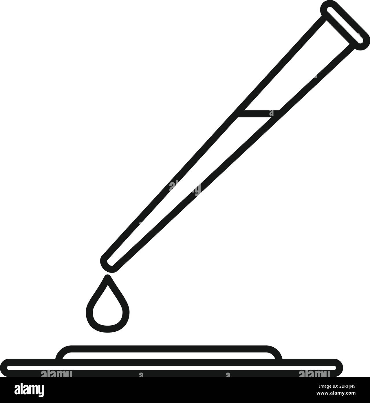 Blood testing icon. Outline blood testing vector icon for web design ...