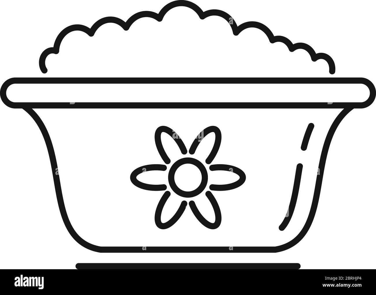 Bowl baby food icon. Outline bowl baby food vector icon for web design ...